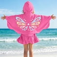 BFHHYA Girls Butterfly Swim Hoodies Terry Cover Up for Girls Long ...