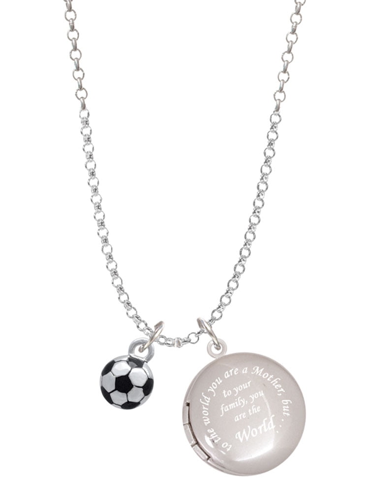 Delight Jewelry Silvertone 3-D Soccer ball To the World You are a ...