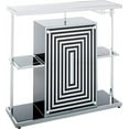 2-tier Bar Unit Glossy Black and White - Walmart.com