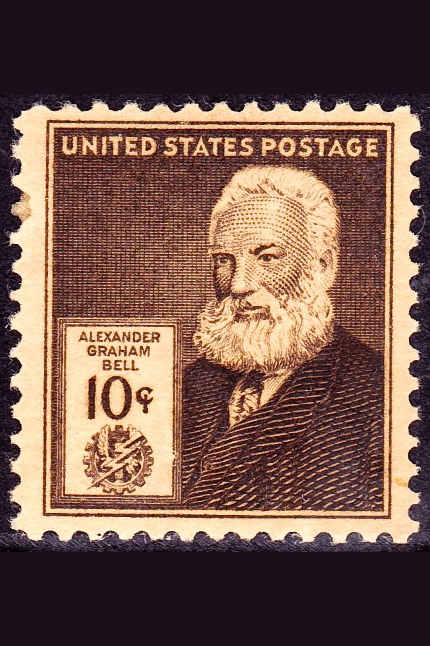 24x36 gallery poster, Alexander Graham Bell postage stamp issue of 1940 ...