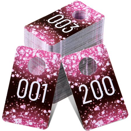 Surrme Live Plastic Number Tags Consecutive Live Number Tag, Reusable ...