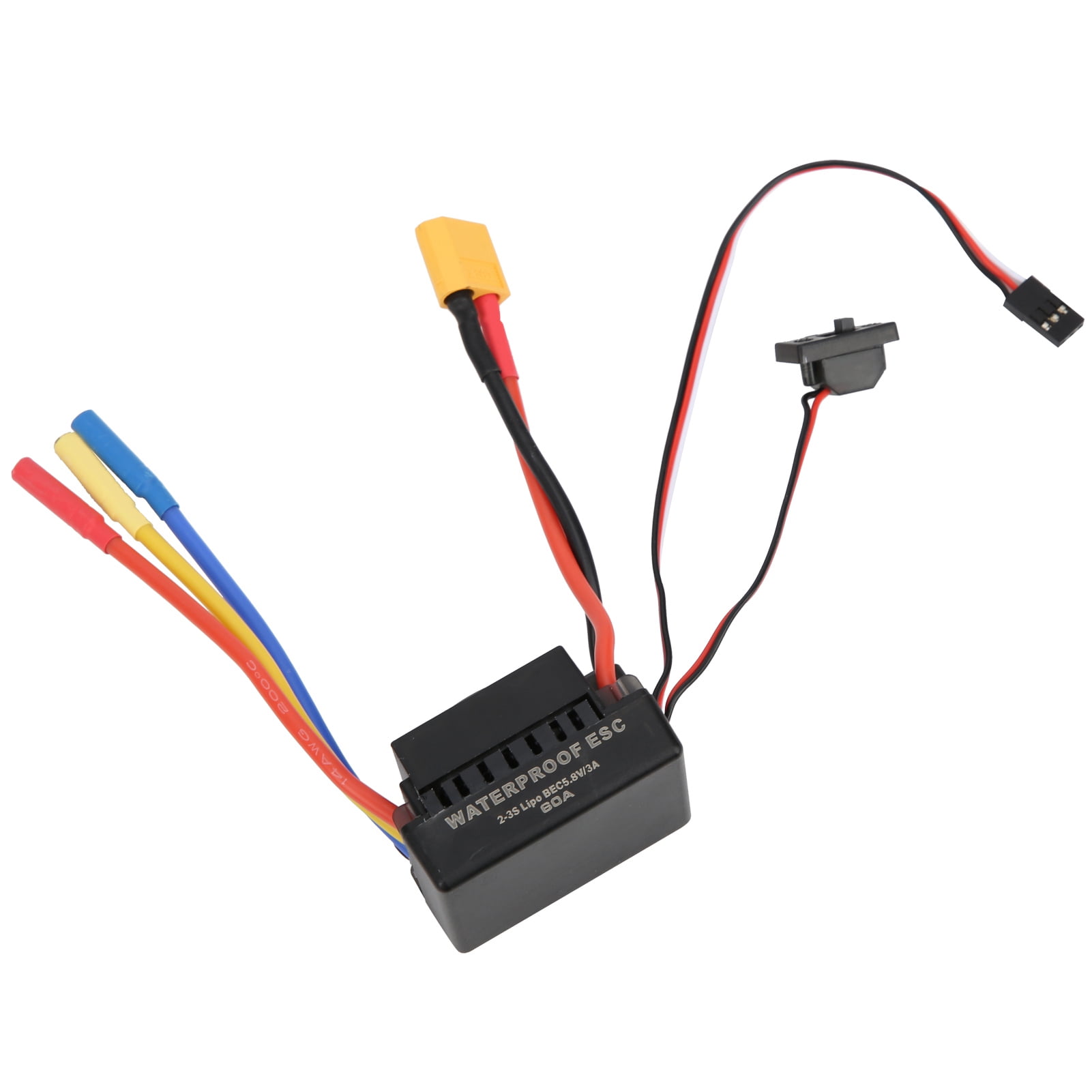 EOTVIA RC Brushless ESC,60A Waterproof Brushless ESC Electric Speed ...