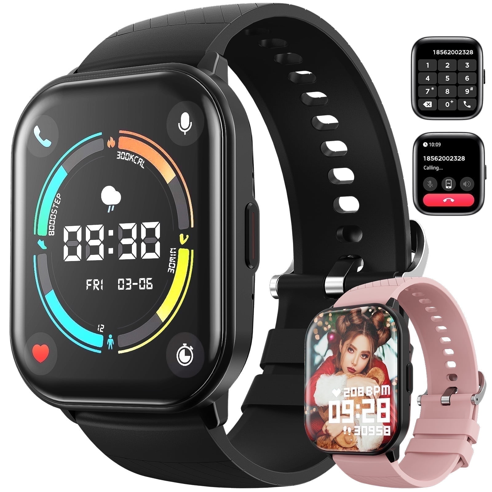 AUOSHI Smart Watch for Android and iPhone, 2.01-inch IP67 Waterproof ...