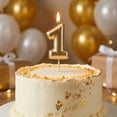 (6 pack) Gold Number 1 Birthday Candle, by Way To Celebrate - Walmart.com