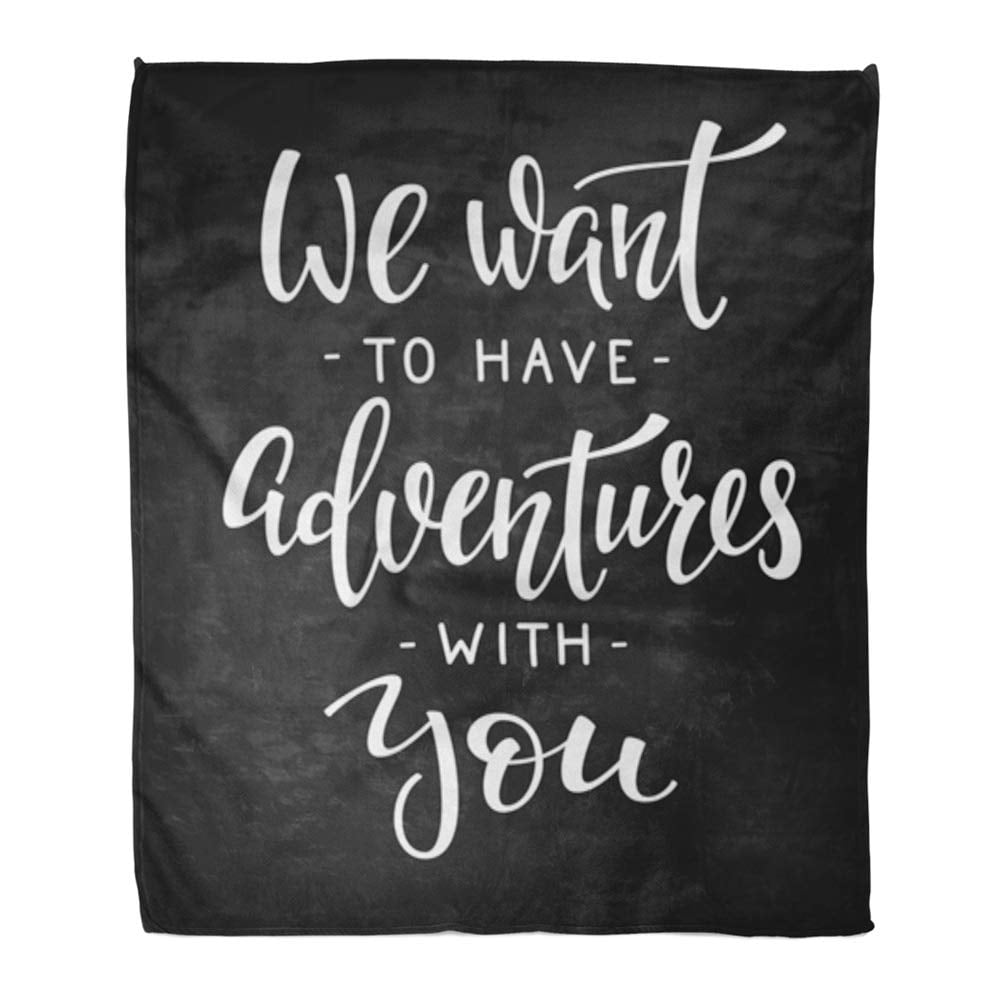ASHLEIGH Throw Blanket Warm Cozy Print Flannel Travel Life Inspiration ...