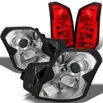 AKKON - Cadillac CTS Halogen Projector Headlights & Red Tail Lights ...