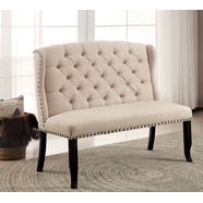 Baxton Studio Daymond Upholstered & Tufted Bench, Tan - Walmart.com