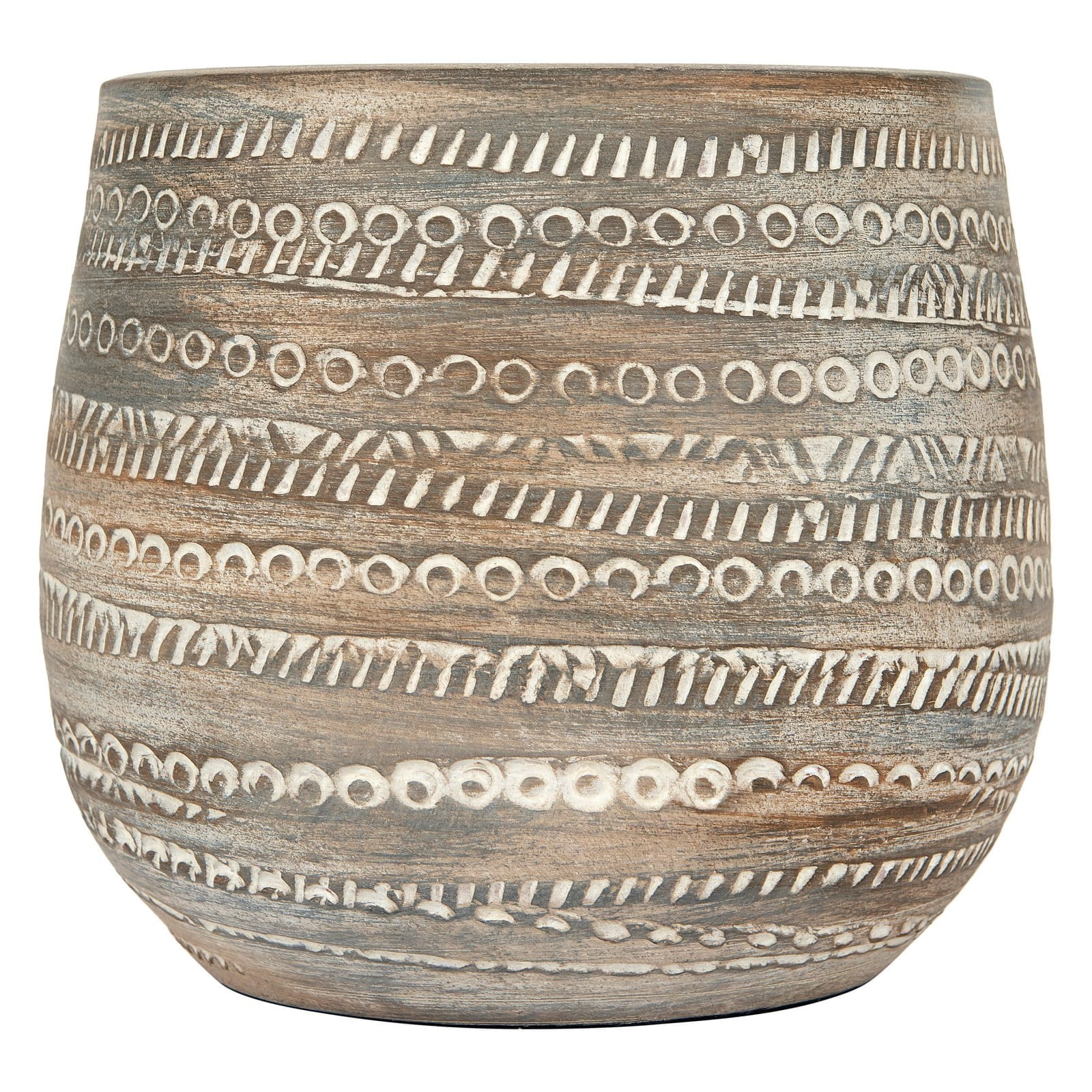 3R Studios Distressed Debossed Terracotta Planter - Walmart.com