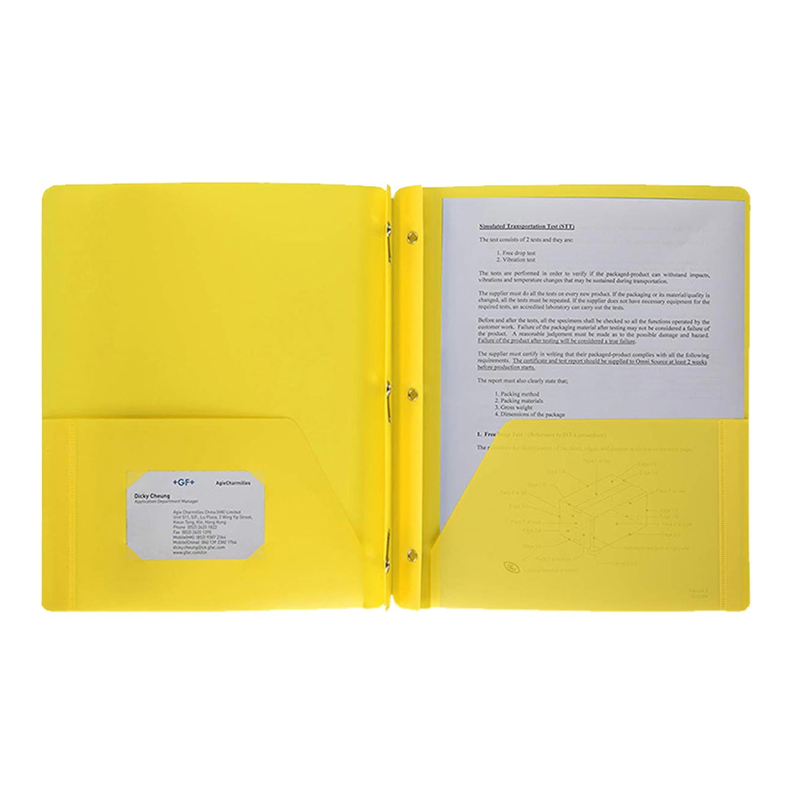 Click here for Zttd 2 Pocket Folders With Prongs (1 Pack  Yellow)... prices