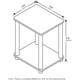 SHAANXIXIAN Turn-N-Tube End Table Corner Shelves, Set of 2, Dark Cherry ...
