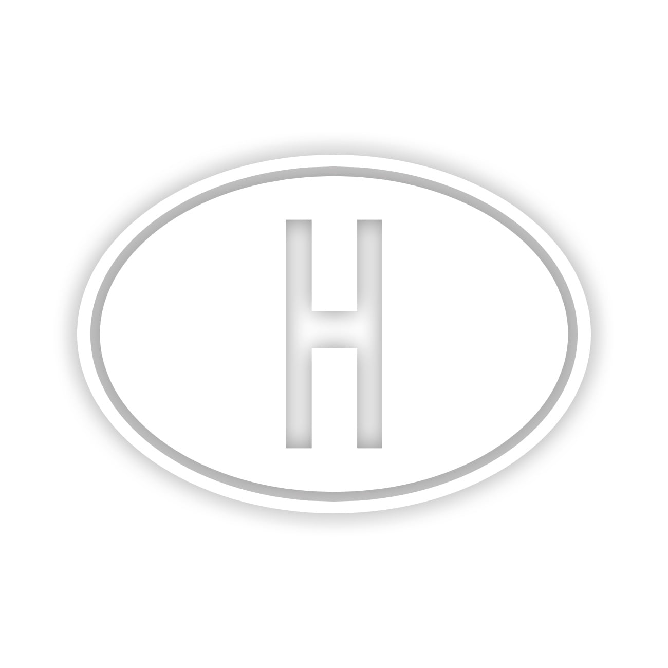 Hungary Oval Sticker Decal Die Cut - Self Adhesive Vinyl - Weatherproof ...