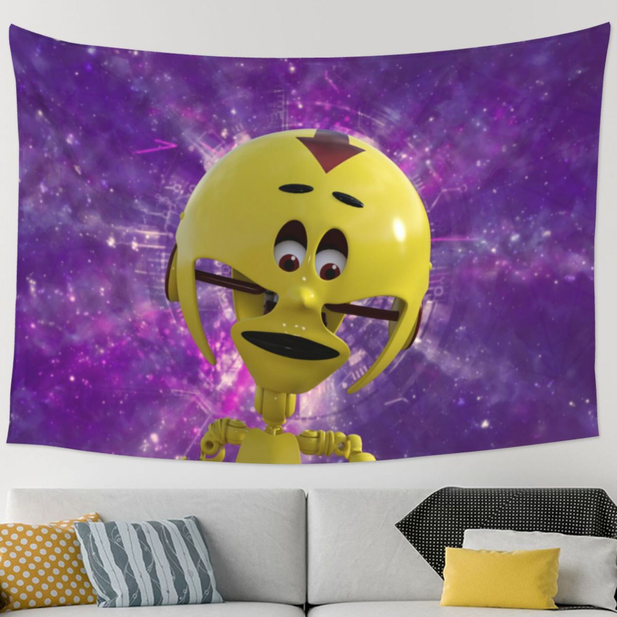 TEQUAN Futuristic Robot Cyborg Pattern Large Tapestry, Aesthetic ...