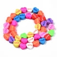 10 Strand Handmade Polymer Clay Bead Strands for Valentine's Day 8~9x9 ...