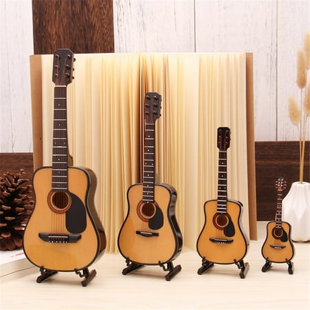 Mini Full Angle Folk Guitar Guitar Miniature Model Wooden Mini Musical ...