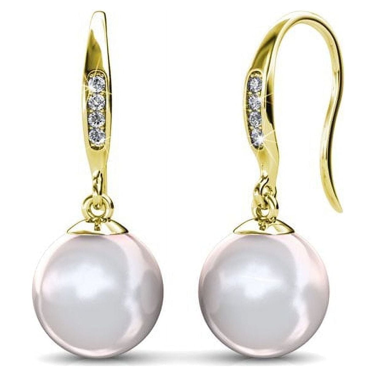 Click here for Cate & Chloe Betty 18k Yellow Gold Plated Pearl Dr... prices