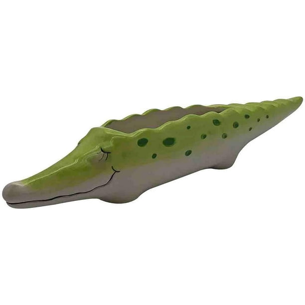 Streamline NYC Ceramic Crocodile Flower Planter Pot - Walmart.com