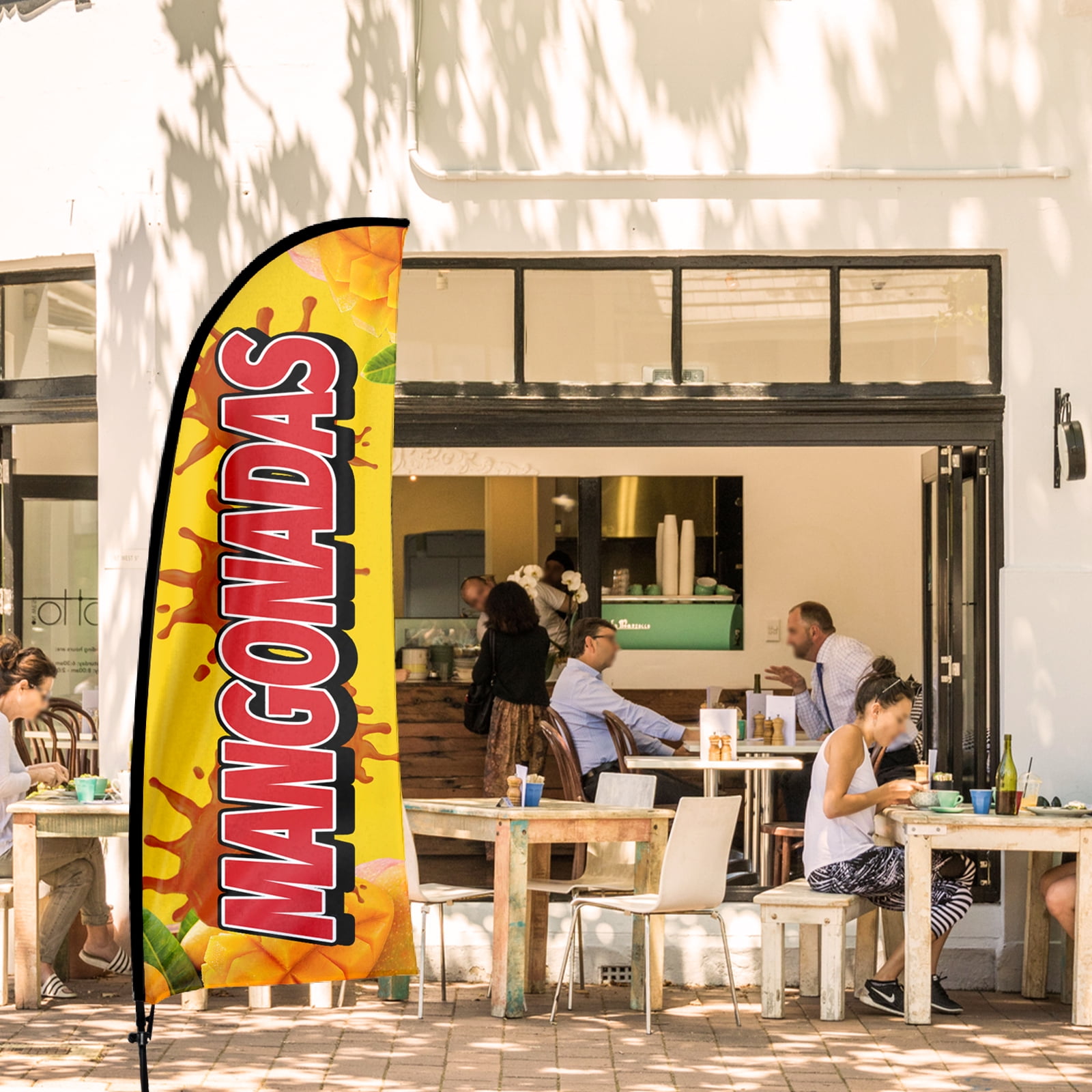 QSUM Mangonadas Sign Feather Flag with Pole Kit,7FT Mangonadas ...