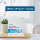 McKesson Sterile Gauze Drainage Dressings - 4x4 in Split Sponges, 6-Ply ...