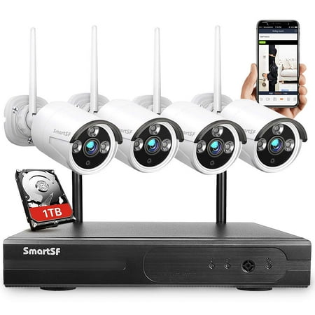 Wireless Security Camera System with 1TB Hard Drive, Security Cameras ...