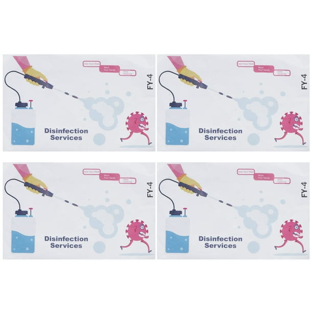 Warning Window Sticker,4Pcs English Warning Advertising Warning Sign ...