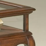Beaumont Lane Traditional Solid Wood Curio End Table with Glass Sides ...