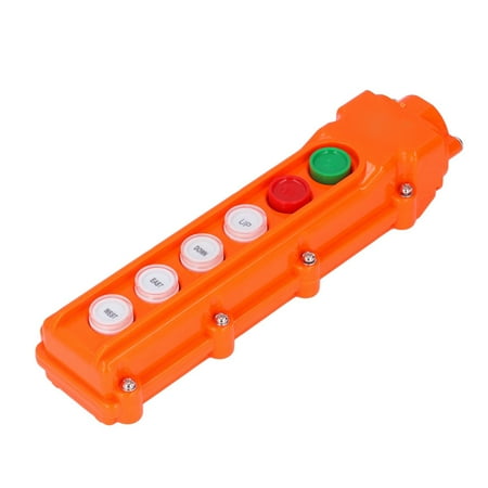 FLAMEEN Crane Controller,Crane Controller Hoist Remote Control Station Push Button Switch 6 Ways ...