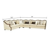 Michael Amini Chamberi Sectional Sofa - Toast/Warm Cognac - Walmart.com
