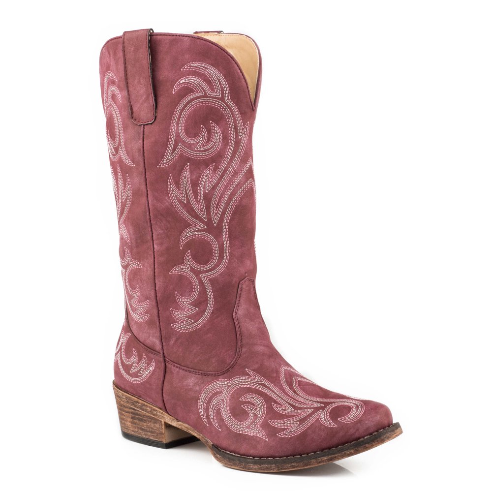 Roper - Roper Riley Womens Red Faux Leather Raspberry Vintage Cowboy ...