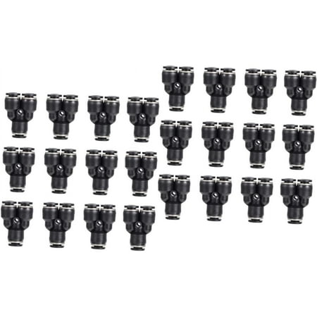 24 Pcs Tracheal Connector Three-way Tube Fittings Y Spliter Pneumatic ...