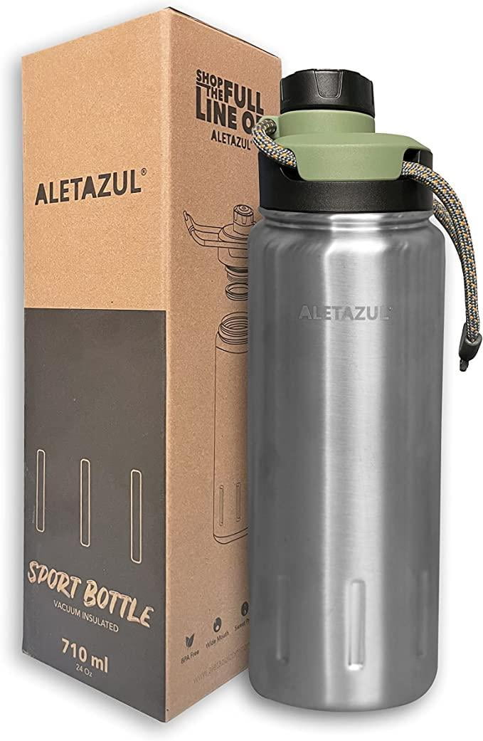 Termo Aislado al Vacío Aletazul Acero Inox Premium 710mL Aletazul 710mL Plateado | Walmart en línea