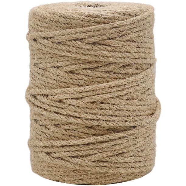 HRX 164 Feet 4mm Natural Jute Twine, Brown Twine Rope for Crafts, Gift ...