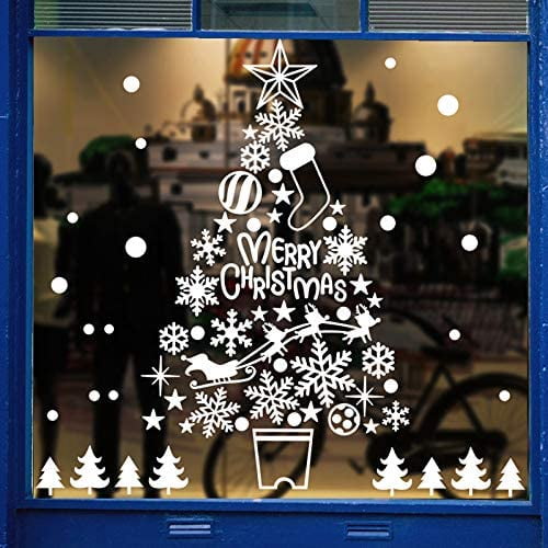 Click here for Geecy Christmas Window Decals  White Star Snowflak... prices
