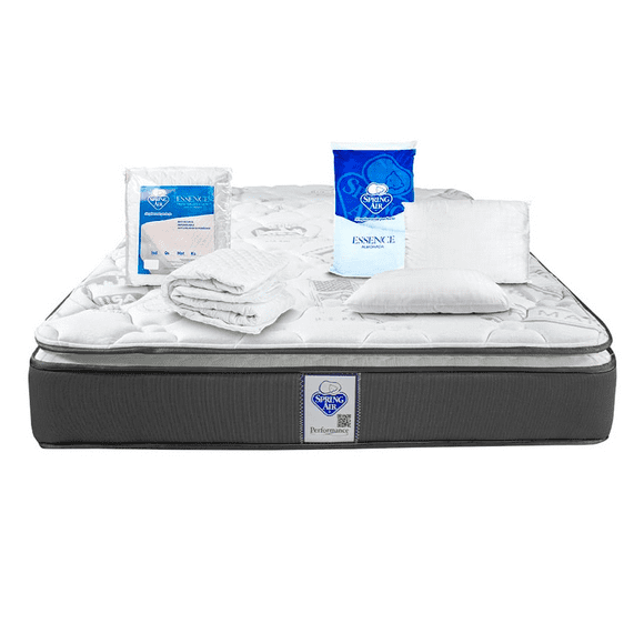 Colchón Coney King Size + Almohada Peach Feel + Protector Ess Impermeable