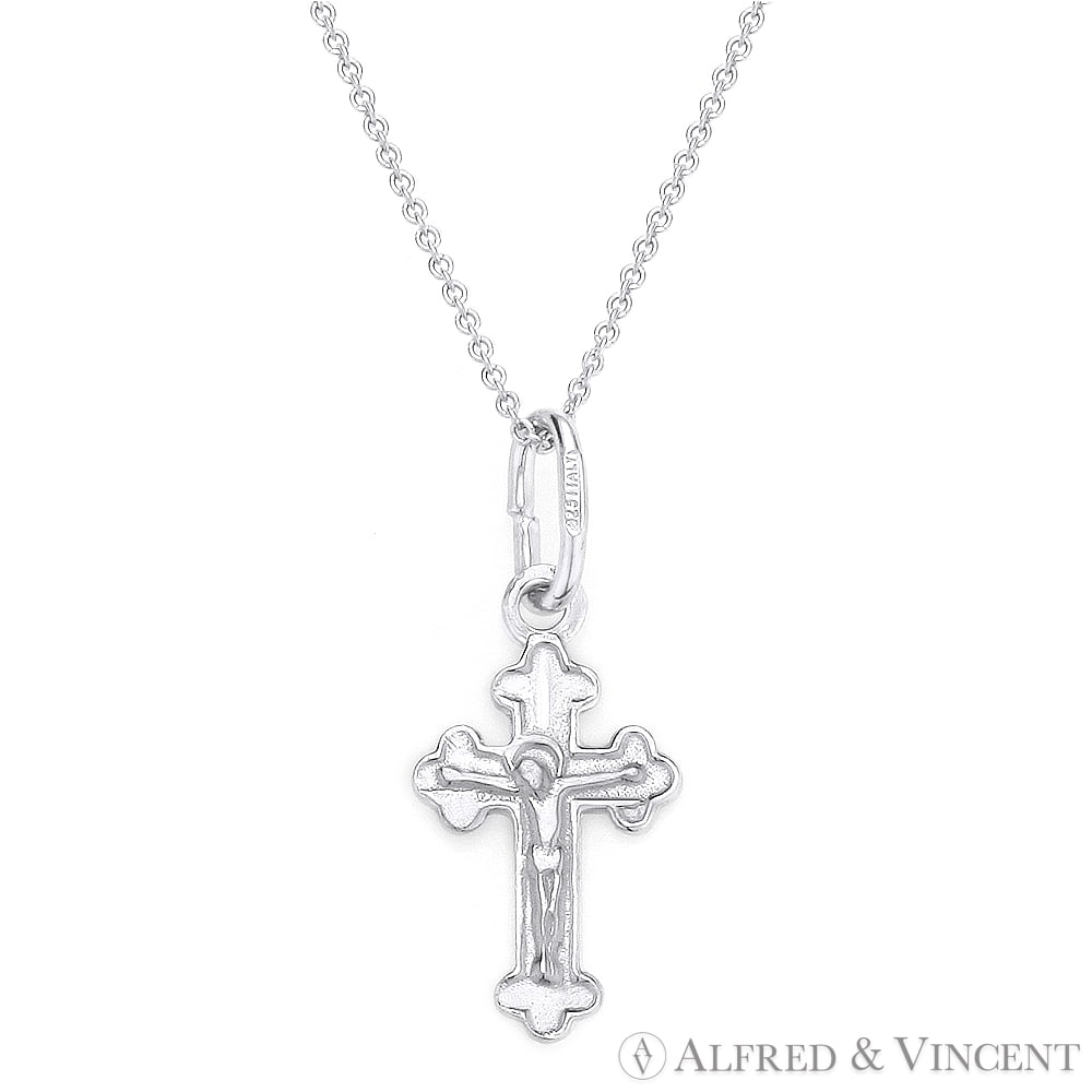 Baby Botonée Cross Pendant in .925 Sterling Silver w/ Rhodium - Walmart.com