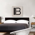 ARTCANVAS Beige Black Line Alphabet Letter B Canvas Art Print - Size ...