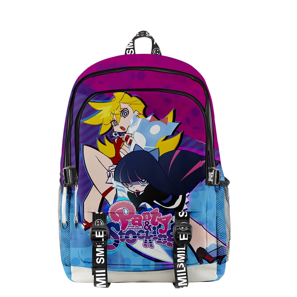 Bingtiesha New Panty And Stocking 3d Print Fashion Casual School Bags Cosplay Backpack Kawaii