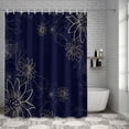 Bathroom Shower Curtain Idyllic Chic Lines Plant Blossoms Flower ...