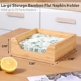 Bamboo Napkin Holder, 7.36" x 2.16" Holder for Table with Large Side ...