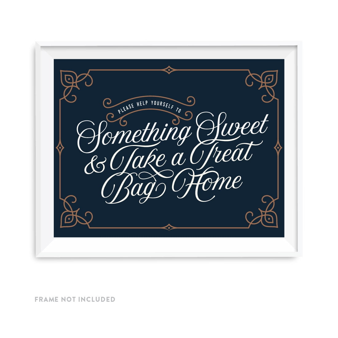 Navy Blue Art Deco Vintage Party Signs, Please Help Yourself to ...