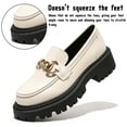 Knivor Platform Chain Loafers for Women Chunky Lug Sole Loafers Slip On ...