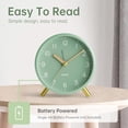 Analog Alarm Clock, 4 inch Super Silent Non Ticking Small Clock with ...