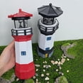 Solar Lighthouse Outdoor Decor, Waterproof Rotating Garden Lamp for ...