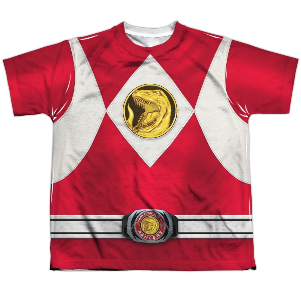 Power Rangers - Red Ranger Emblem - Youth Short Sleeve Shirt - Large ...