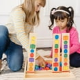 Melissa & Doug Bead Sequencing Set, 46 Wooden Beads + Pattern Boards ...