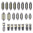 23Pcs Dome Light Bulb LED Car Bulb Kit Set Interior Car Light Bulbs T10 ...