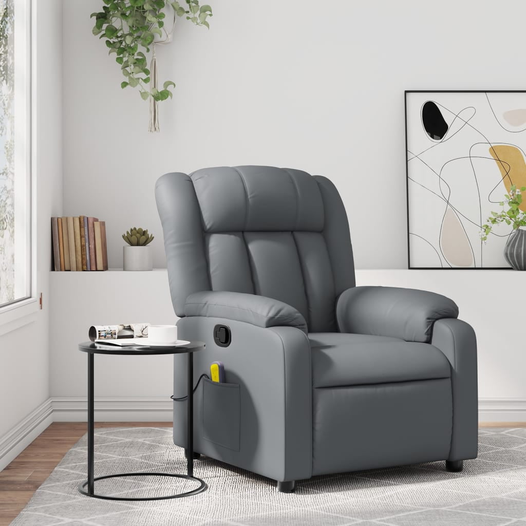 Click here for Vidaxl Massage Recliner Chair Grey Faux Leather prices