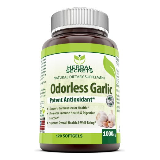 Herbal Secrets Odorless Garlic 1000 Mg 120 Capsules - Walmart.com ...