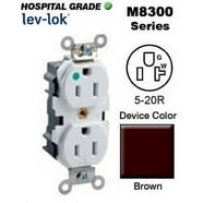 Receptacle Hospital Grade 4-Plex 20A 125V 5-20R Red - Walmart.com