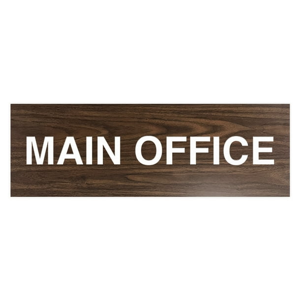 Basic Main Office Sign (Walnut) - Large - Walmart.com