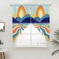 Abstract Colorful Ocean Sun Swag Valances for Windows 45 inches Long ...